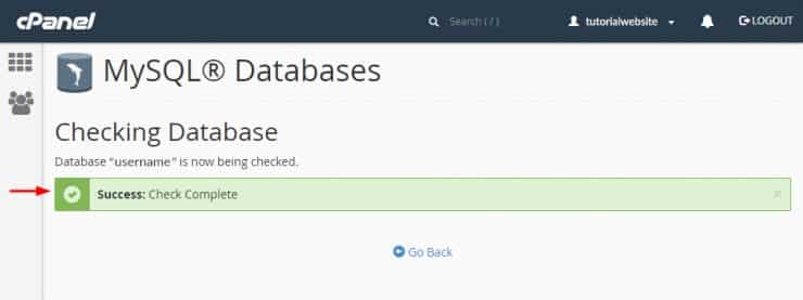 How to Check a Database in cPanel? - ServerCake
