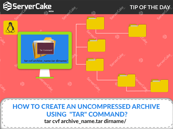 How to create an uncompressed archive using "tar" command? - ServerCake India