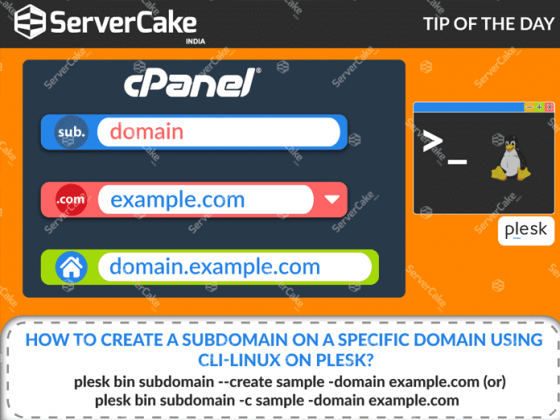 How to create a subdomain on a specific domain using cli-linux on Plesk? - ServerCake