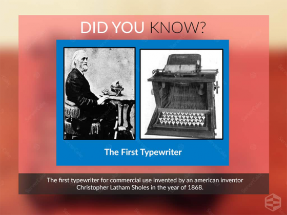 Invention of TypeWriter - ServerCake India