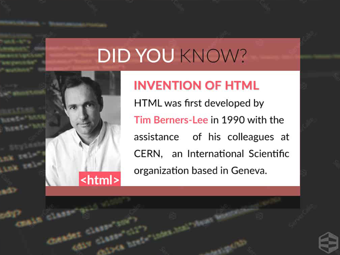 Invention of HTML - ServerCake India