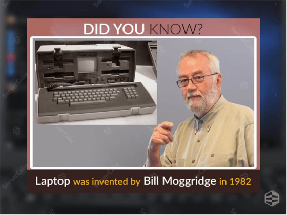Invention of Laptop - ServerCake