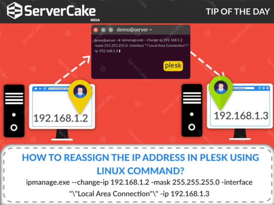 How to reassign the IP address in plesk using Linux command? - ServerCake