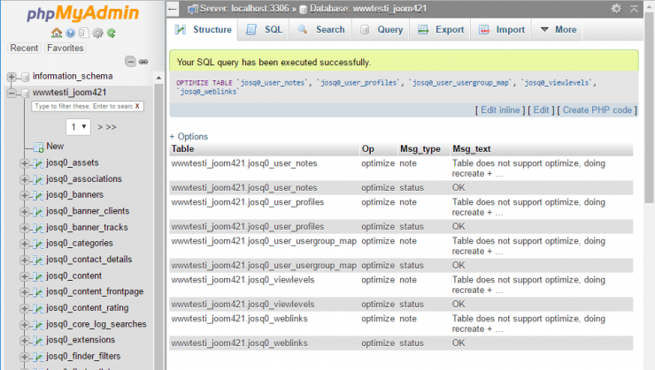 How to Optimize and Repair tables using phpMyAdmin in cPanel Server?