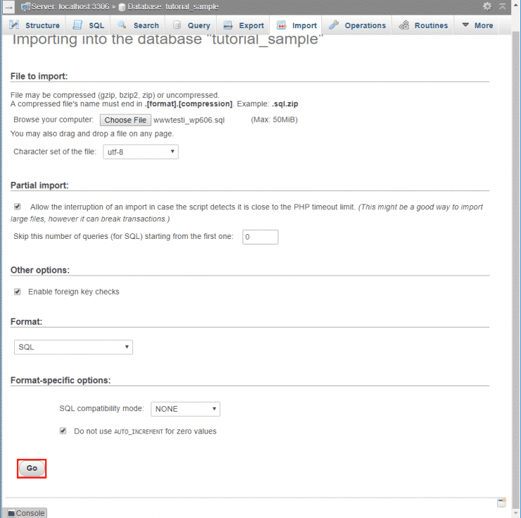 How to Import Database Using phpMyAdmin on cPanel Server