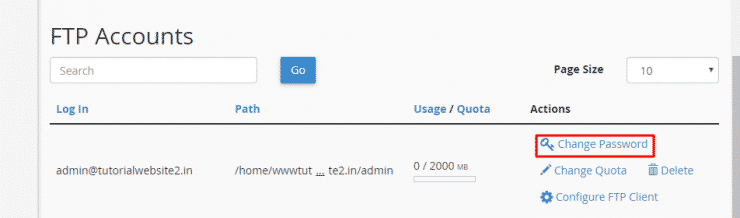 How to Change FTP Password in cPanel Server - ServerCake India