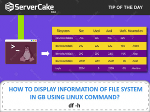 How to display Information of File System in GB using Linux Command? - ServerCake
