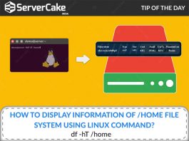 How to Display Information of /home File System using Linux command? - ServerCake India