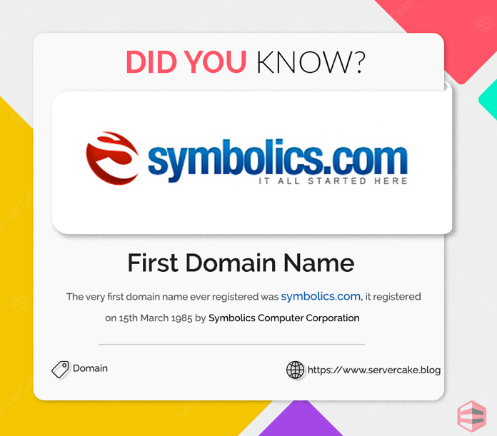 The Very First Domain Name ServerCake