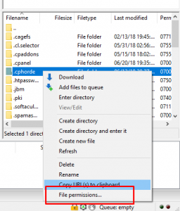 Change File And Folder Permissions Using FileZilla - ServerCake