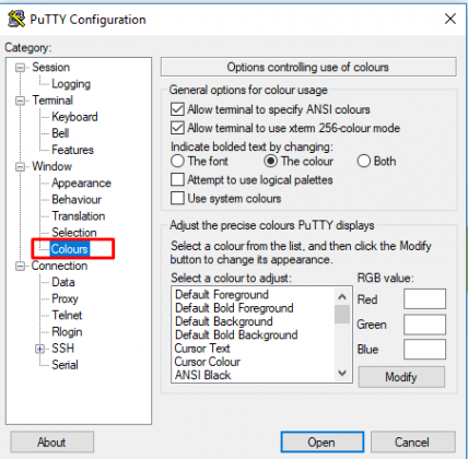 How to change Putty's Appearance? - ServerCake
