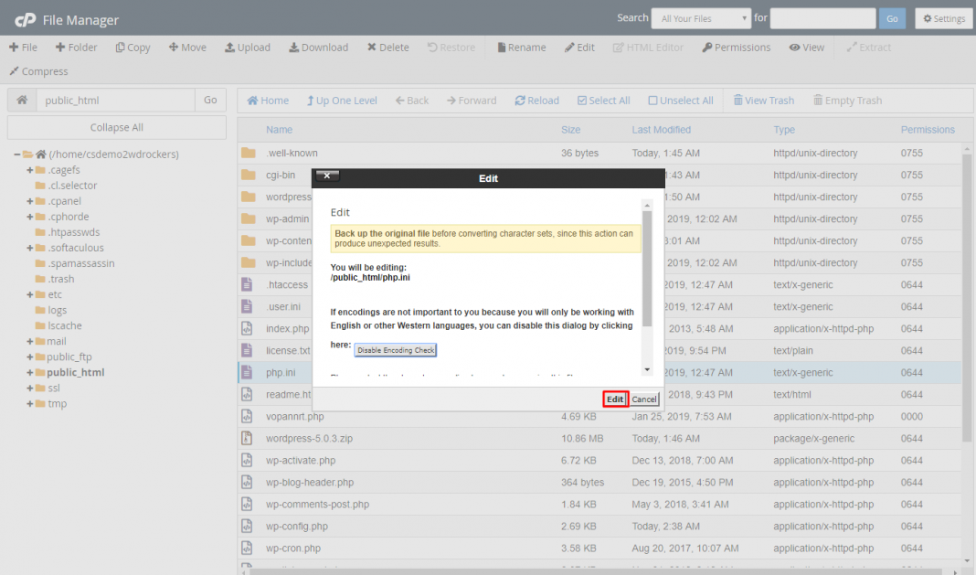 How to enable the CURL for website? - ServerCake